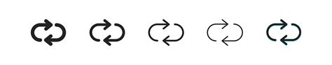 Repeat Icon Repeating Vector Symbol Simple Return Outline Icons Refresh