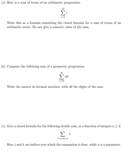 Solved A Here Is A Sum Of Terms Of An Arithmetic Chegg Com