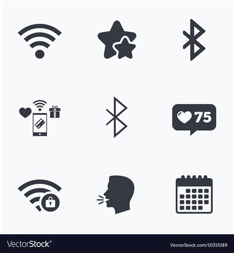 Wifi And Bluetooth Icon Wireless Mobile Network Vector Image