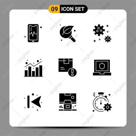 Stock Symbol Vector Hd Images Stock Vector Icon Pack Of 9 Line Signs And Symbols For Box Pack