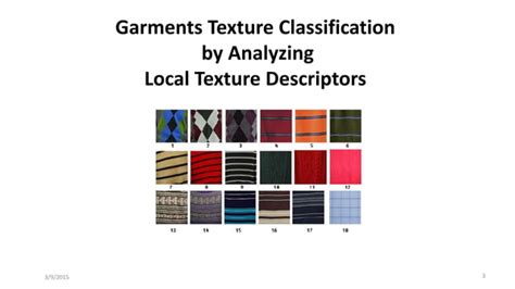 Garment Texture Classification For Automated Product Suggestion PPT