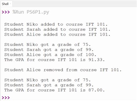 Solved Instructions Define A Class Named Student With The Chegg