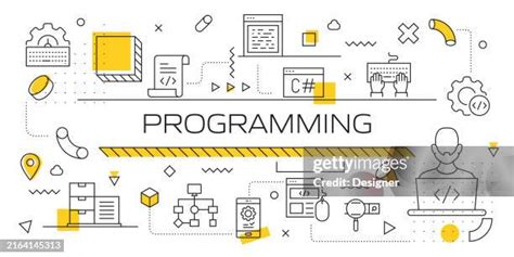 Programming Related Line Style Banner Design For Web Page Headline
