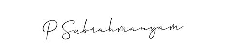 94 P Subrahmanyam Name Signature Style Ideas Free Electronic Signatures