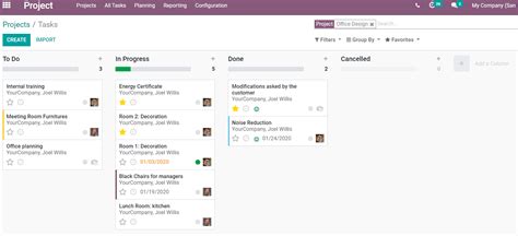 Odoo Project Management Module For Efficient Task Management AGILEAN