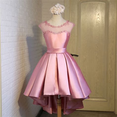 A Line Cute Short Prom Dress Satin Evening Dresses From Of Girl