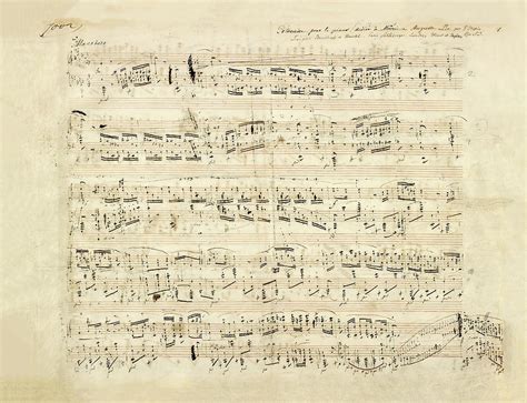 Antique Sheet Music Chopin Manuscript Digital Art By Timeless Gallery