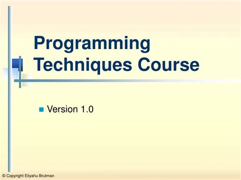 ppt programming techniques course powerpoint presentation free download id 6164399
