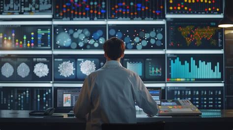 Data Scientist Analyzing Big Data Premium Ai Generated Image