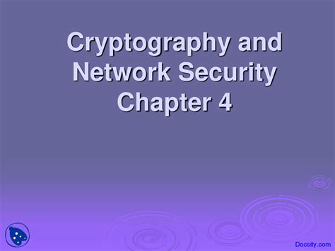 Finite Fields Inverse Cryptography And Network Security Lecture