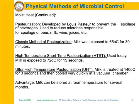 Control Of Microbial Growth Using Physical And Chemical Methods Pptx