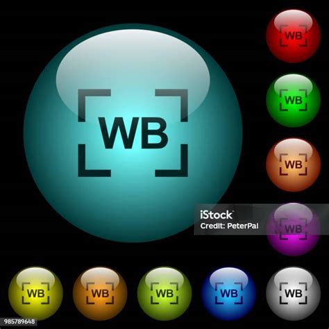 카메라 화이트 밸런스 설정 아이콘 색상 조명된 유리 버튼 구에 대한 스톡 벡터 아트 및 기타 이미지 구 균형 디지털