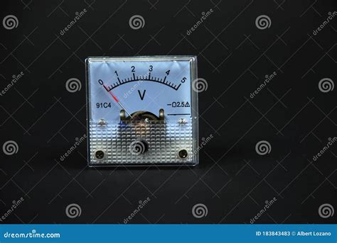 Old And Analog Current And Voltage Meters Stock Image Image Of