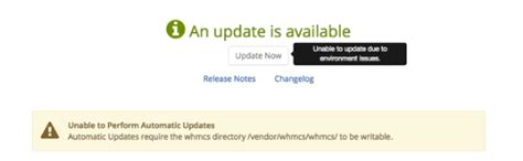 Automatic Updates Unavailable Whmcs