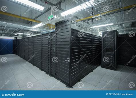 The Huge Data Center Server Room Cloud Services Stock Image 82715467