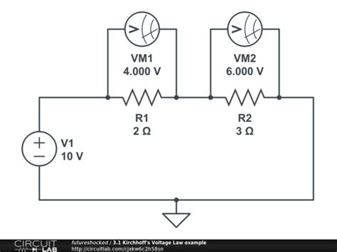 3 1 Kirchhoffs Voltage Law Example Circuitlab