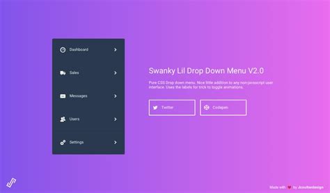 Swanky Pure Css Drop Down Menu Web Design Resources Web Development