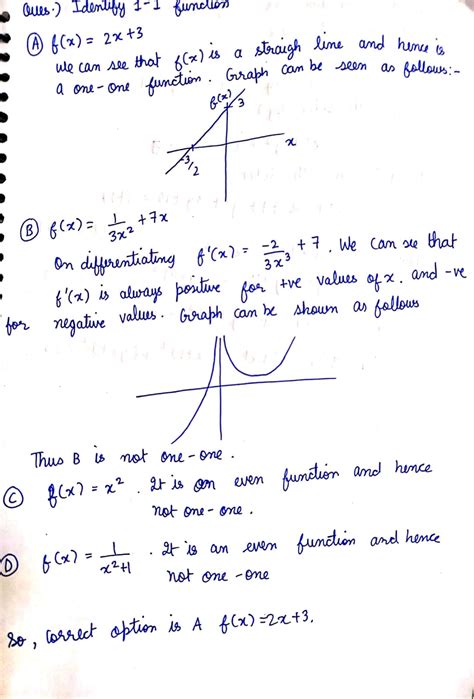 Solved What Is Equation Question 18 Identify A One To One Function A F Course Hero