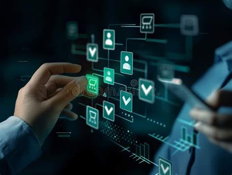 Hand Interacting With Digital Interface Stock Illustration Illustration Of Tech Touch 320446015