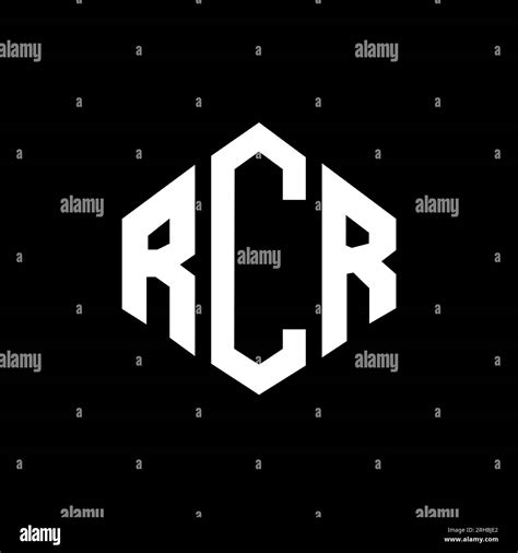 rcr letter logo design with polygon shape rcr polygon and cube shape