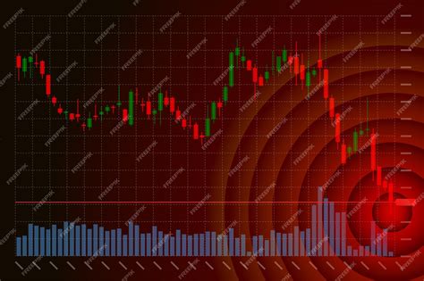 Premium Vector Stock Market Trading Technical Analysis Bar Chart Fall