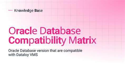 oracle database compatibility matrix knowledge base