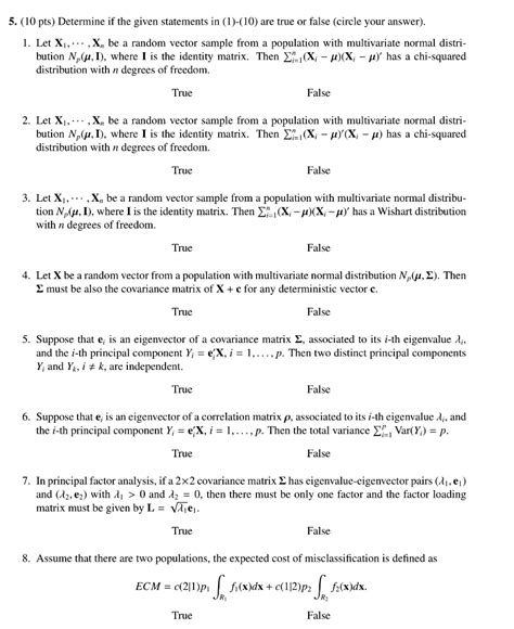 solved 5 10 pts determine if the given statements in