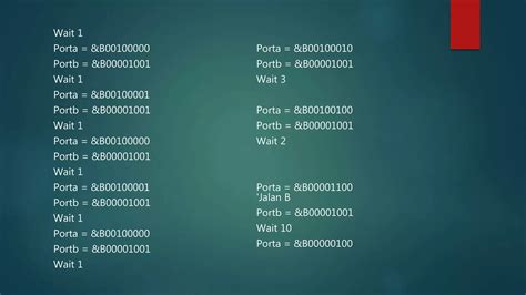 trafic light program bascom avr ppt