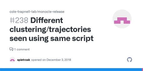 different clustering trajectories seen using same script · issue 238