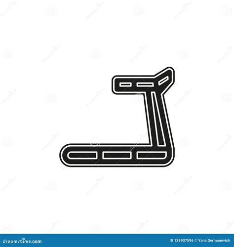 Treadmill Icon Fitness Exercise Gym Icon Vector Training Machine Stock Illustration