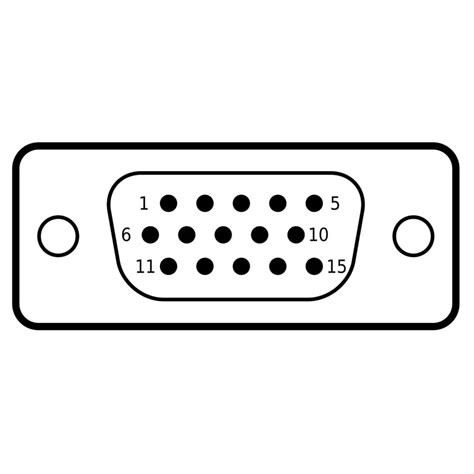 D Sub De15 Male Cable Connector With Nuts Screw 15 Pins