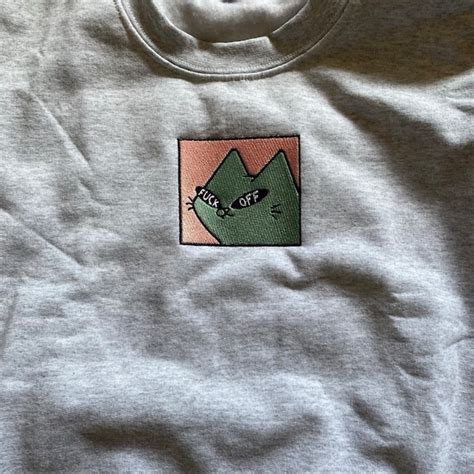 Introvert T Embroidered Sweatshirt Name Tag Sweatshirt Introverted T For Her Anti Social