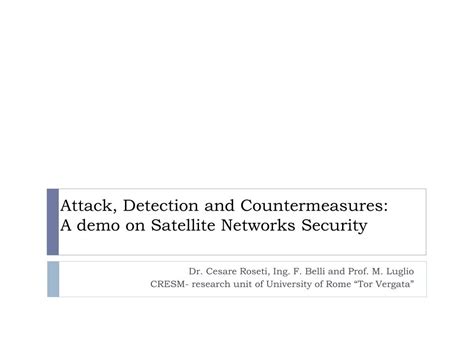 Ppt Satellite Network Security Attack Detection And Countermeasures Powerpoint Presentation