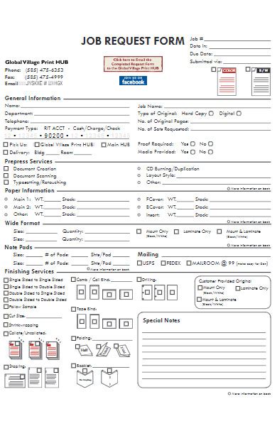 Free 50 Job Request Forms Download How To Create Guide Tips
