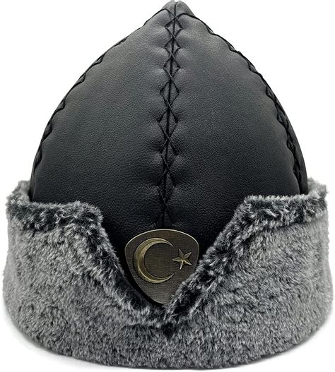 Turkish Dirilis Ertugrul Ottoman Kayi Bork Hat Dirilis Fur Leather