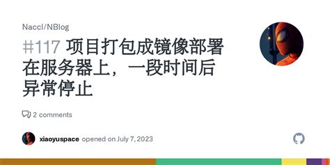 项目打包成镜像部署在服务器上一段时间后异常停止 Issue Naccl NBlog GitHub