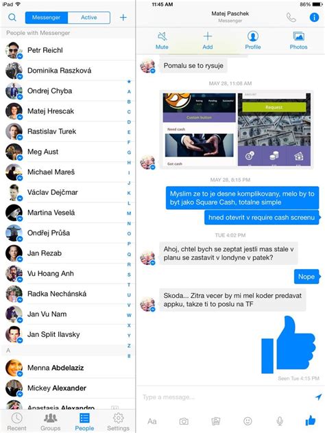 Instant Messaging Mobile Design Patterns User Interface