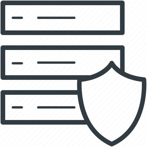 Data Protection Server Server Protection Server Safety Shield Icon