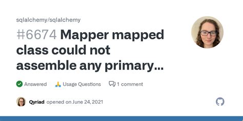 Mapper Mapped Class Could Not Assemble Any Primary Key Columns For Mapped Table When Using A
