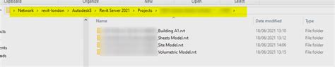 Revit Server Projects