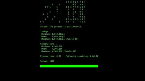 C Interactive Sudoku Solver In Action Showing Solve Order Youtube