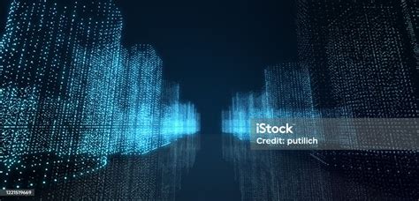 추상 미래 어두운 파란색 배경에 다각형 모양기술 디지털 기술 개념을 설계합니다 그림 3d 렌더링 0명에 대한 스톡 사진 및 기타 이미지 Istock