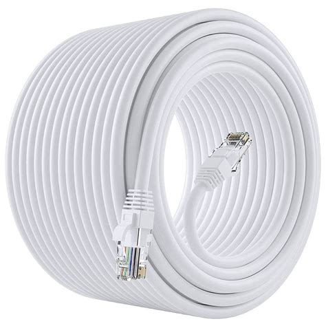 Cat6 Ethernet Cable 30m 10gbps High Speed White Internet Cable Shop Today Get It Tomorrow