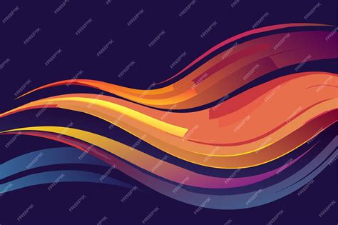 Abstract Waves Of Color Blend Seamlessly On A Dark Background Creating A Dynamic And Energetic