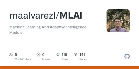 Github Maalvarezl Mlai Machine Learning And Adaptive Intelligence Module