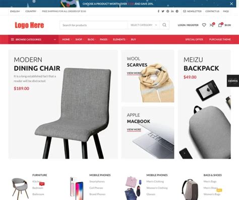 Multi Vendor ECommerce Website Template Freelancing Solution