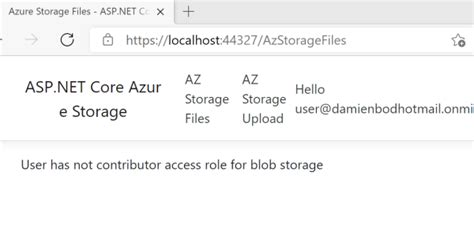 Adding Aspnet Core Authorization For An Azure Blob Storage And Azure Ad Users Using Role