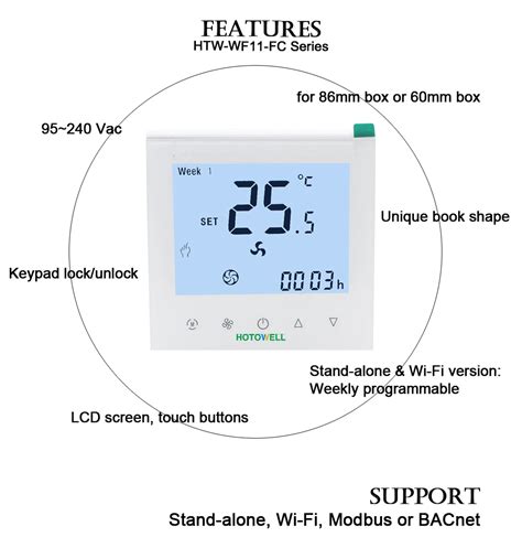 Modbus Thermostat Non Programmable Thermostat Group Control Hotel Hvac