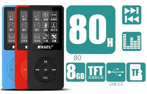 Ruizu X02 Mp3 Player 4g/8g/16g Portable Mp3 Music Player Can Play 80 ...