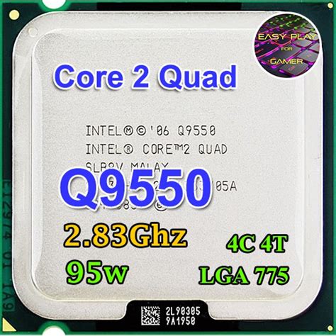 CPU Core 2 Quad Q9550 2 83Ghz 4คอ 4เทรด 95W LGA775 ฟรซลโคลน1ซอง Q 9550 Shopee Thailand